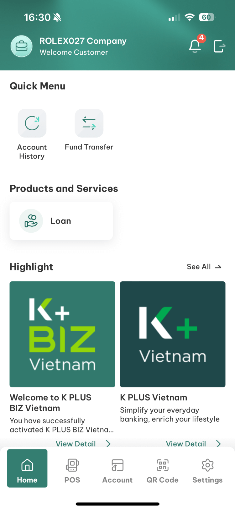 K PLUS BIZ Vietnam - POS Payment Summary Report