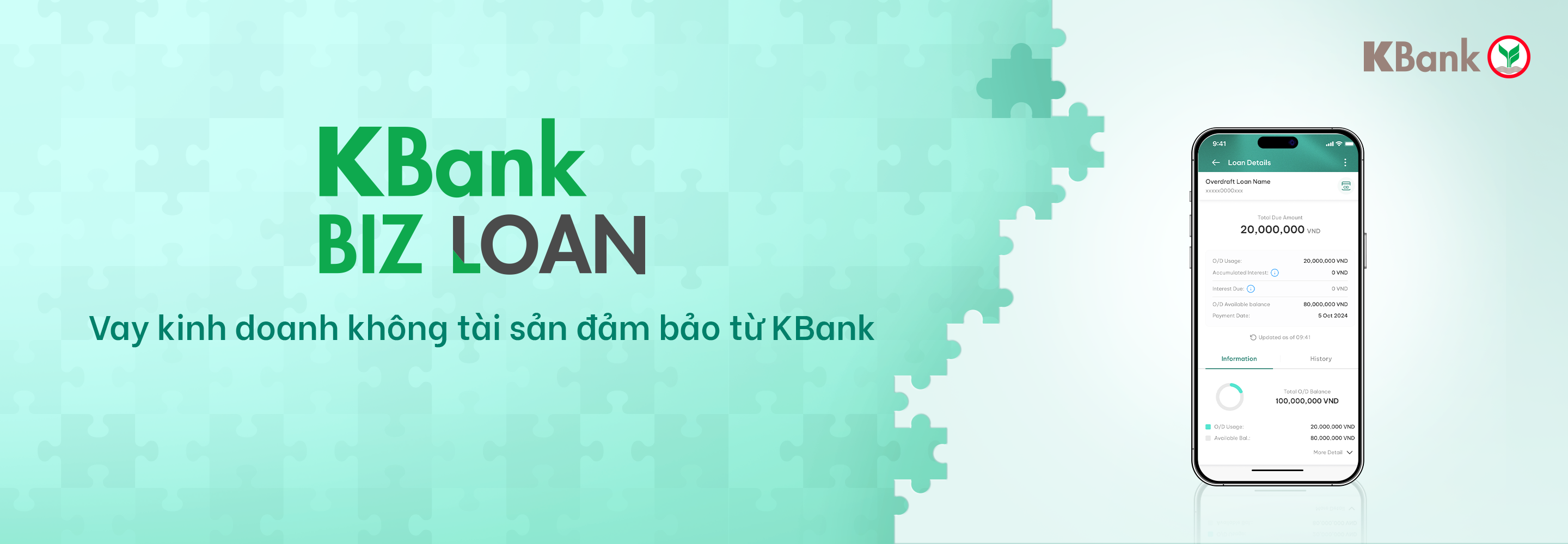 Vay kinh doanh không tài sản bảo đảm từ KBank